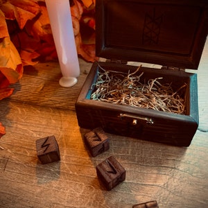Norse Pagan Rune Set With Container - Ancestors | Spirits | Hel ...