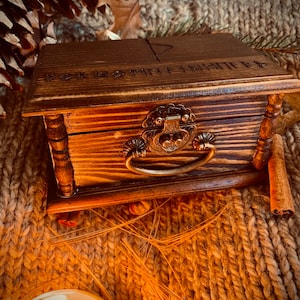 XL Viking Norse Pagan Rune Container & Offering Box God of the Hearth ...