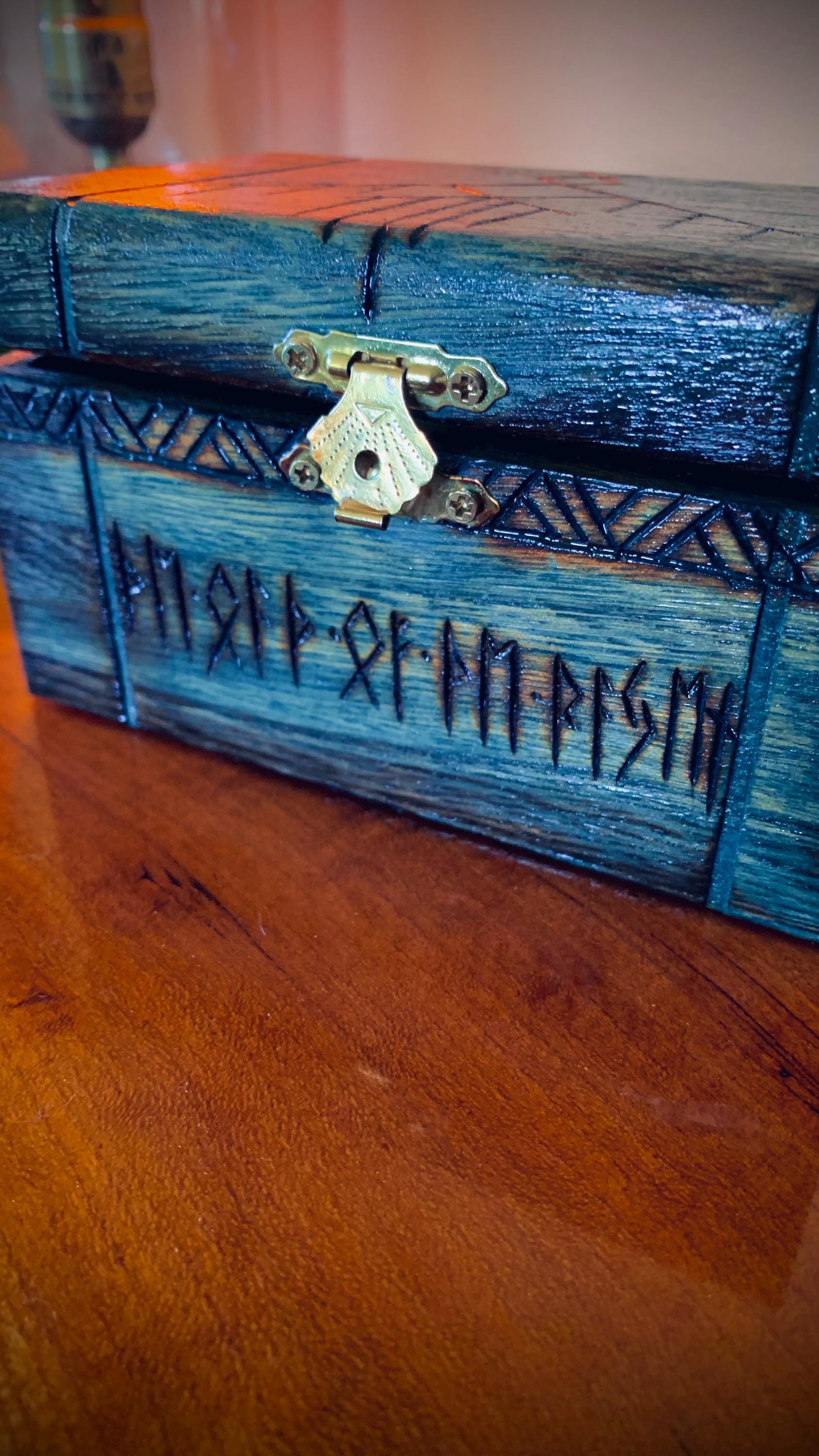 XL Viking Norse Pagan Travel Altar | Incense Burner | Offering Box ...