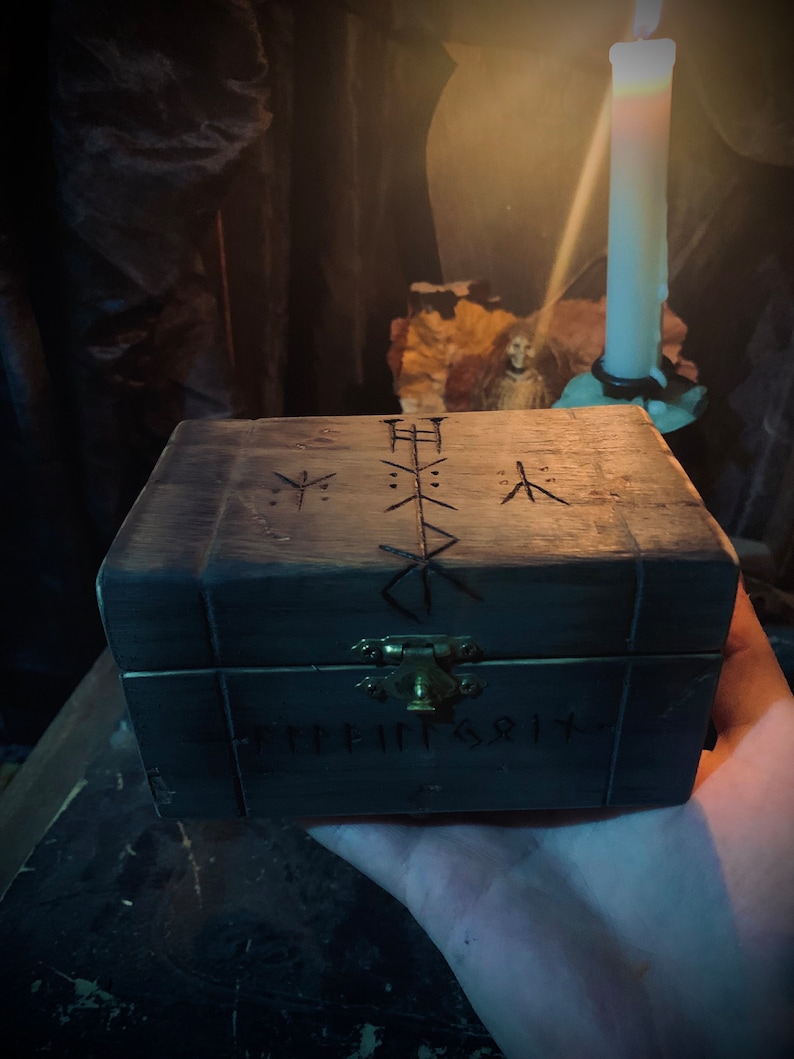 XL Viking Norse Pagan Rune Container & Offering Box - Etsy