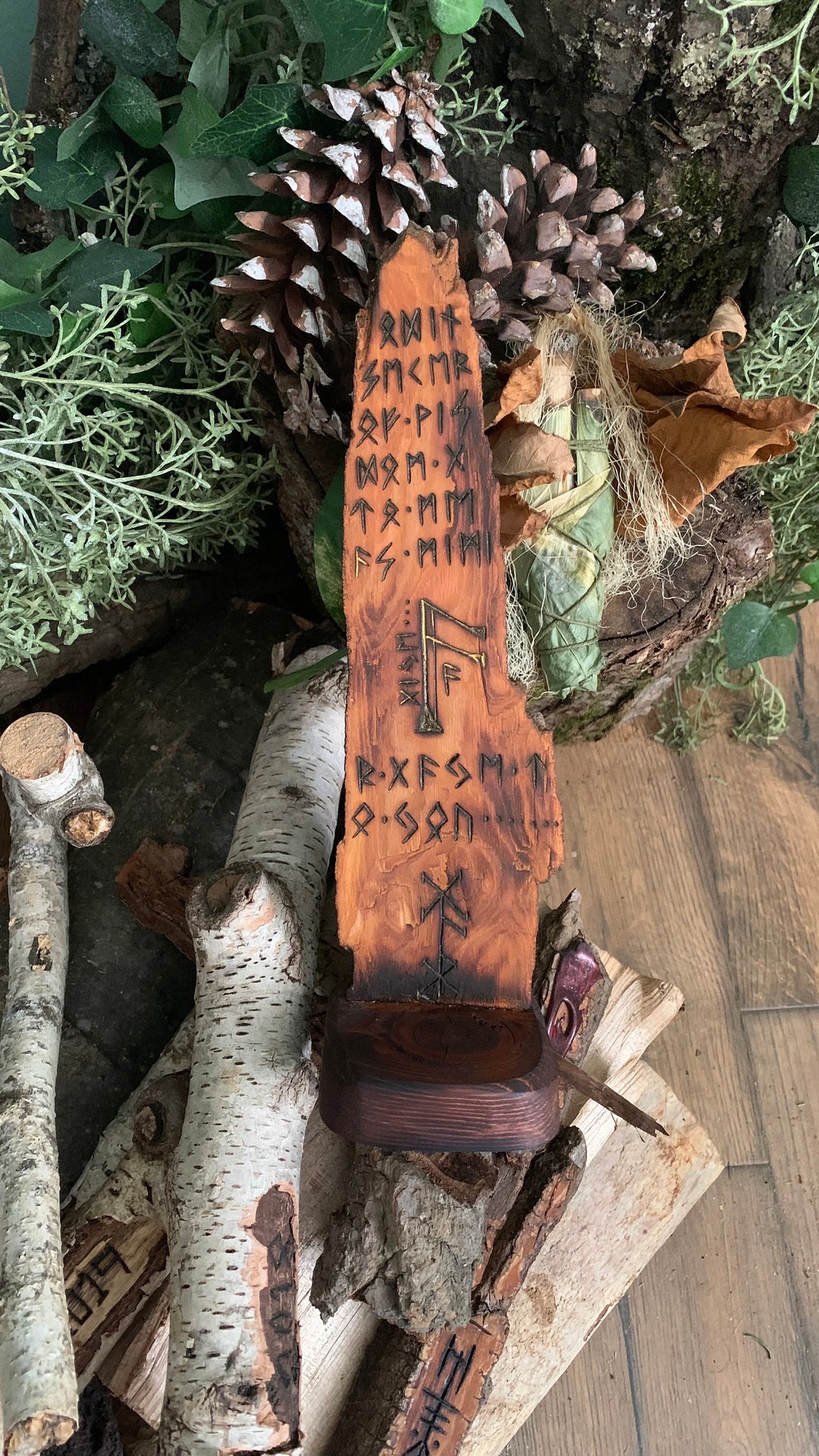 Norse Pagan Altar Natural Bark Odin - Etsy