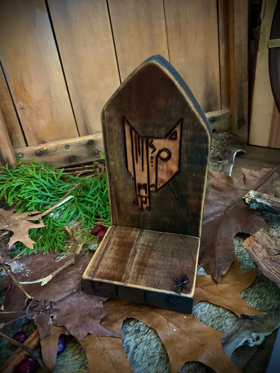 Honoring Psith | Nature | Norse Pagan | Rune Container | Offering Box ...