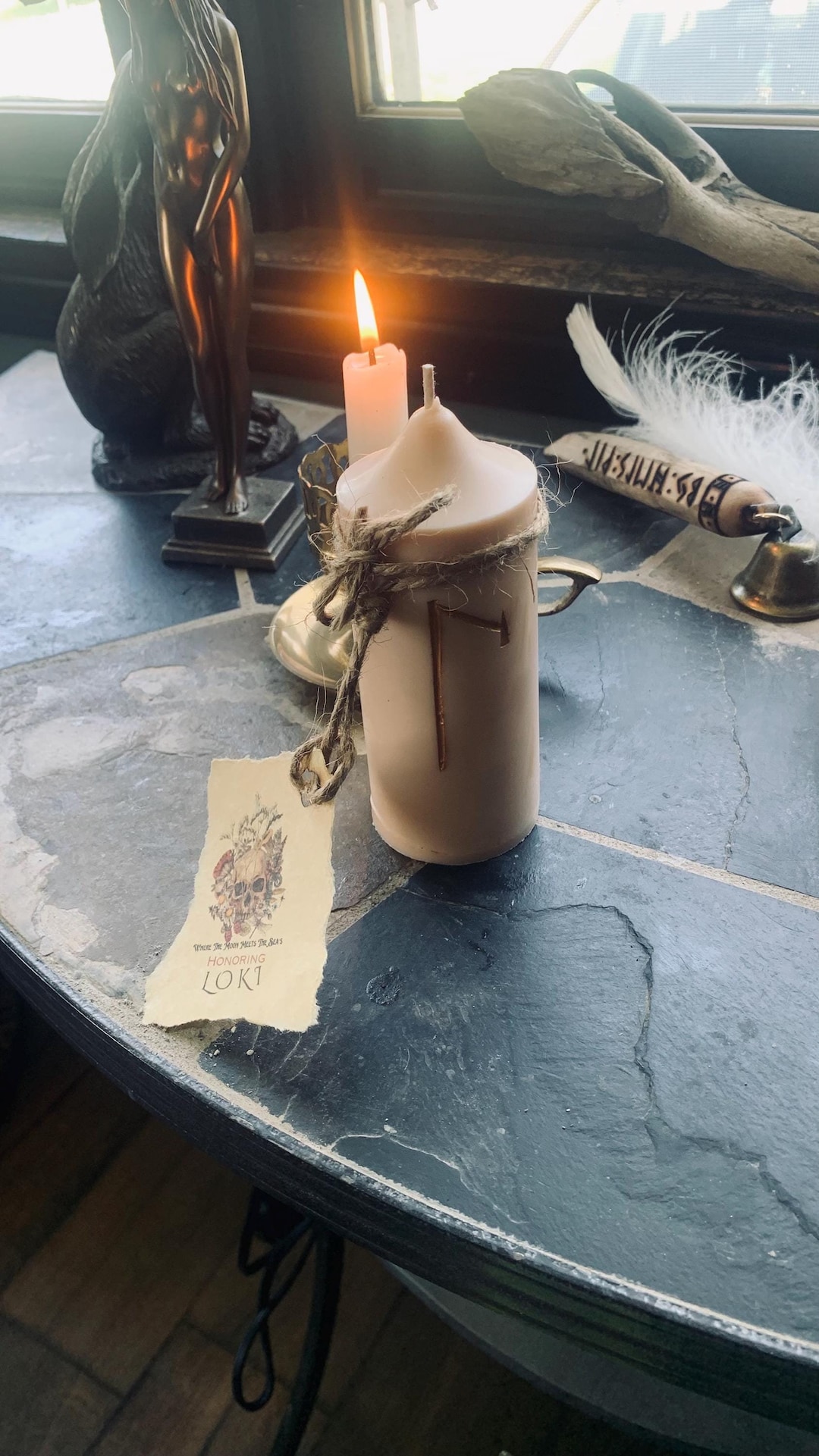 Honoring Loki | Altar Candle | Offering Candle | Odin | Thor | Freya ...