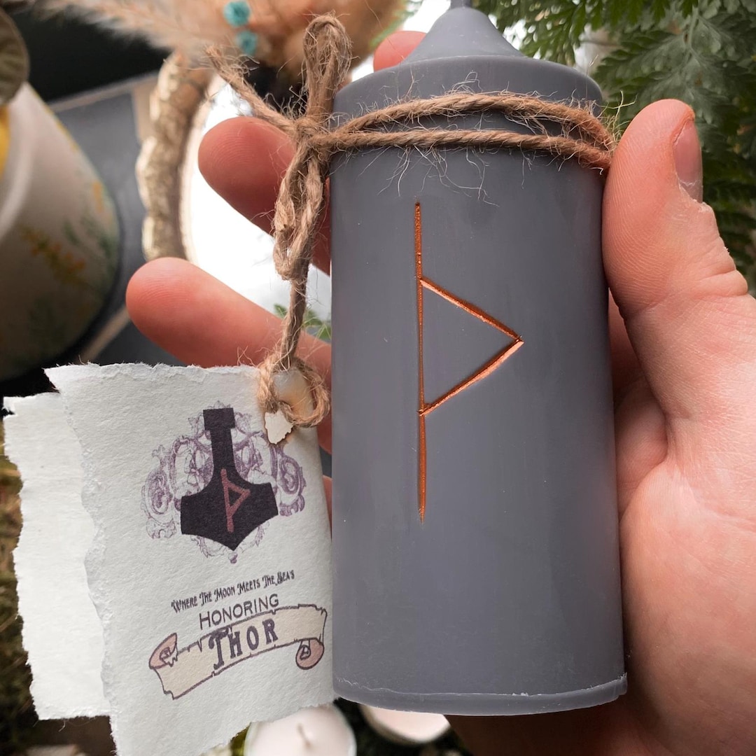 Thor Candle | Norse Candle | Pagan Candle | Altar Candle | Ritual ...