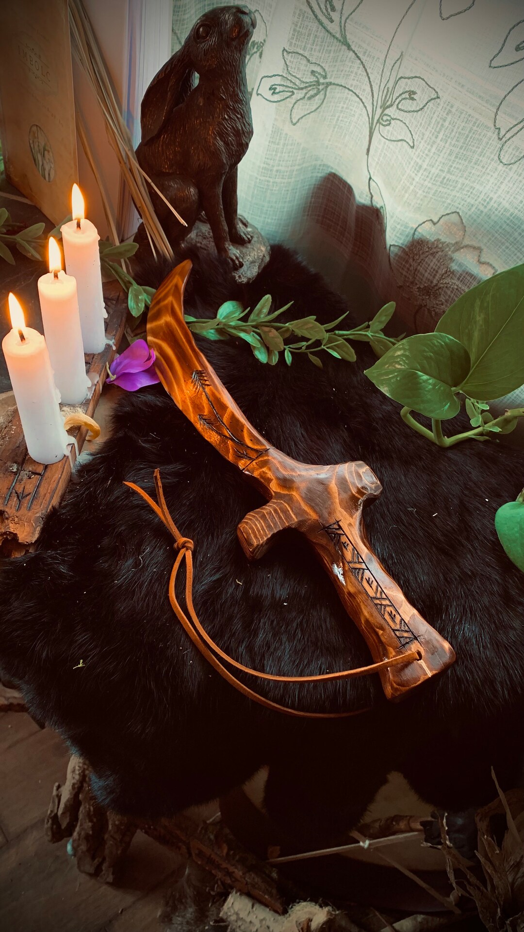 Norse Pagan Altar Athame Red Cedar Ostara Freyr Ritual - Etsy