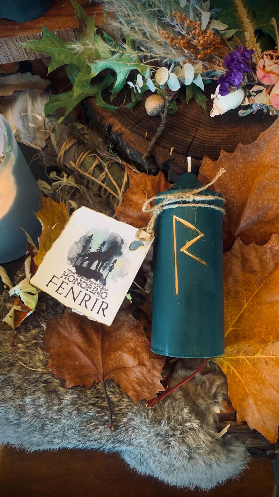 Honoring Fenrir |fenrir Candle | Norse Candle | Pagan Candle | Altar ...