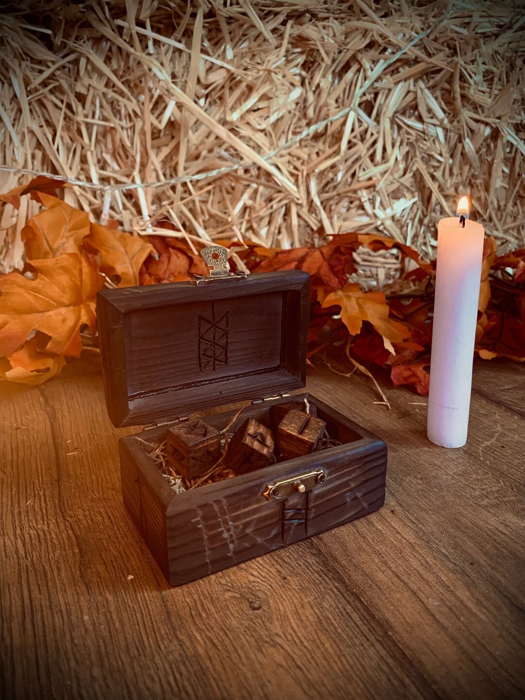 Norse Pagan Rune Set With Container - Ancestors | Spirits | Hel ...