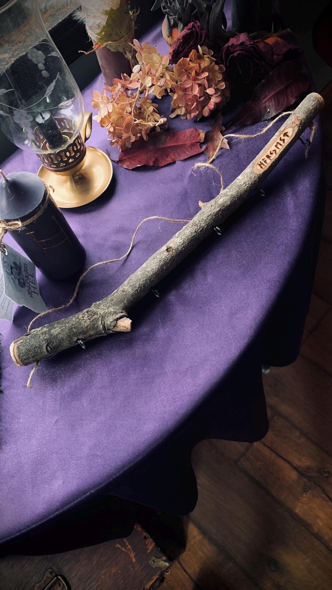 Norse Pagan Altar | Herb Drying Rack | Witchcraft | Heathen Decor ...