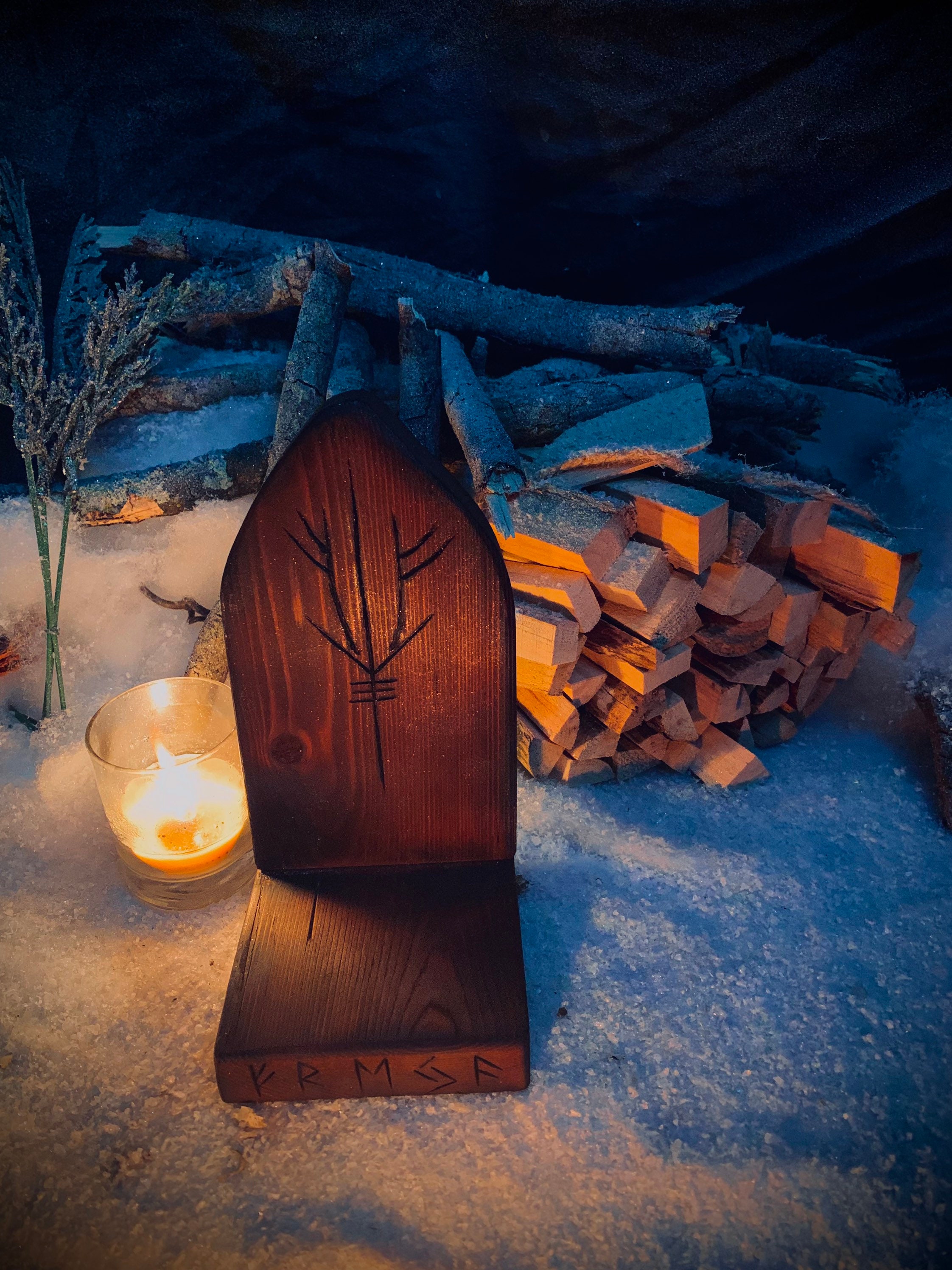 Honoring Freya | Cedar Altar | Norse Pagan | Rune Container | Offering ...