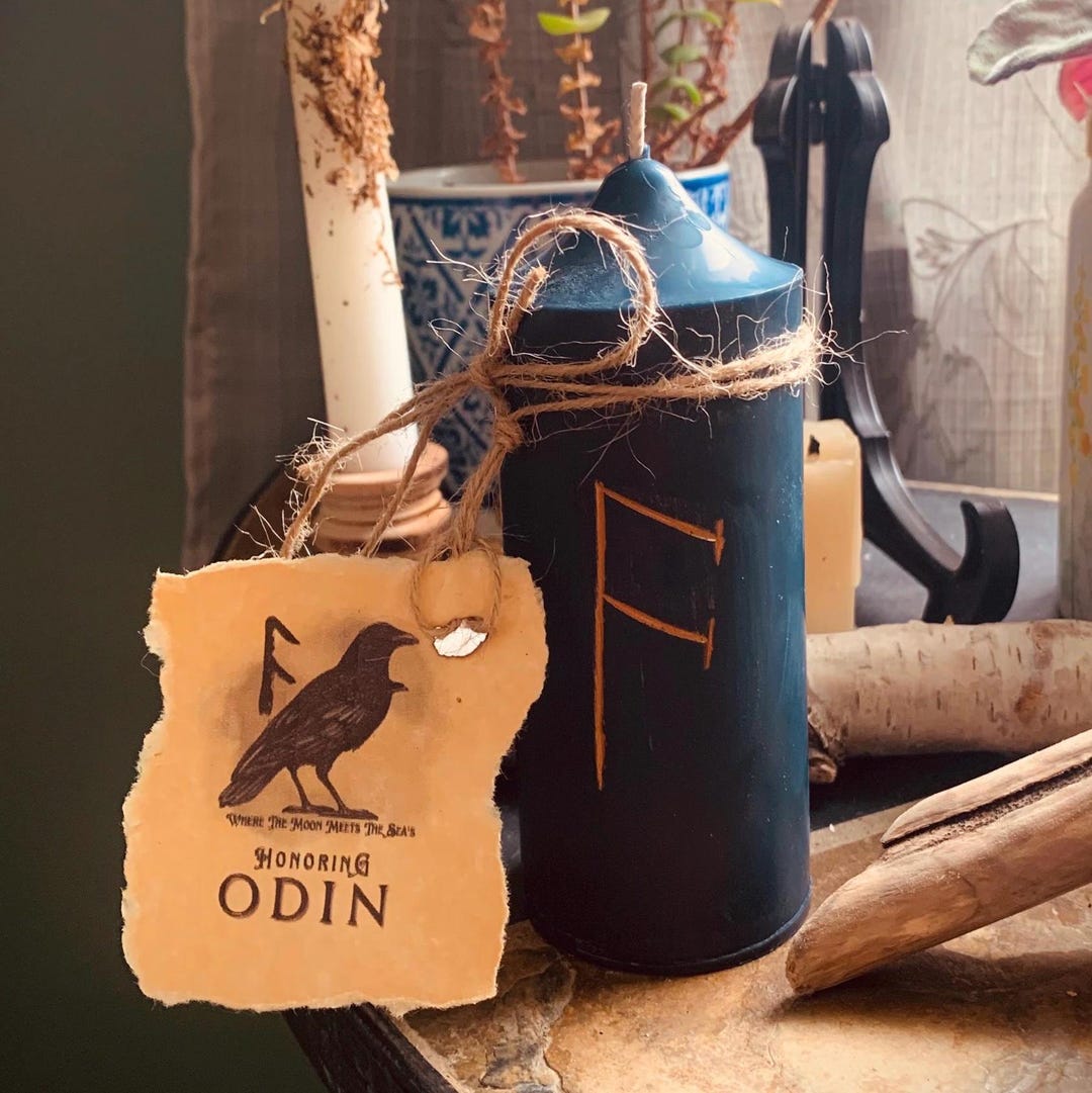 Honoring Odin |odin Candle | Norse Candle | Pagan Candle | Altar Candle ...