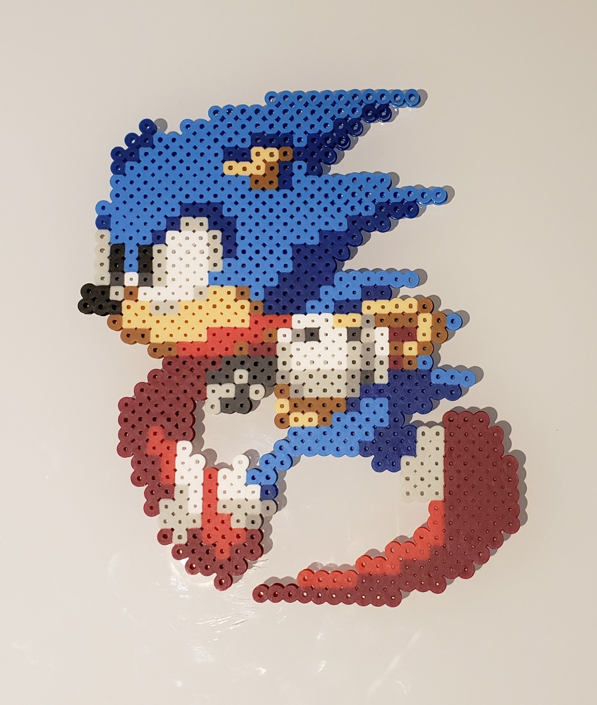 Sonic - Tails - Knuckles - Pixel Art - Made From Perler Beads - Etsy