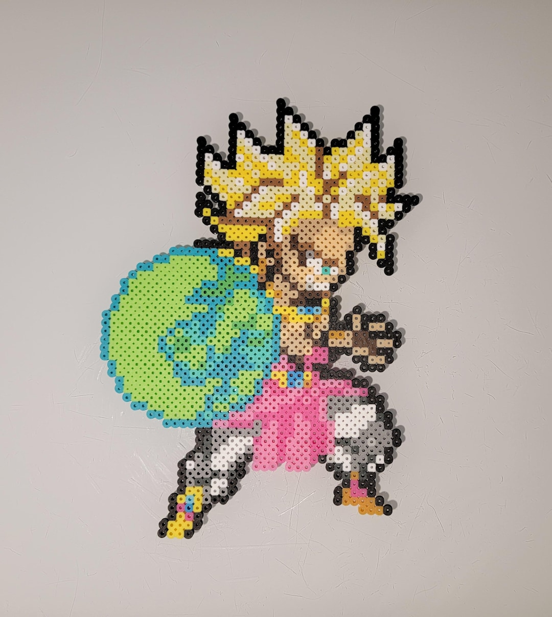 Super Sayian Broly - Energy Fist - Pixel Art - Made From Perler Beads ...