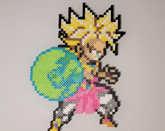 Super Sayian Broly - Energy Fist - Pixel Art - Made From Perler Beads ...