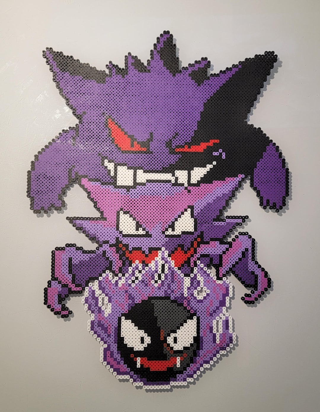 Gengar, Haunter and Gastly - Pixel Art - Made From Perler Beads - Etsy