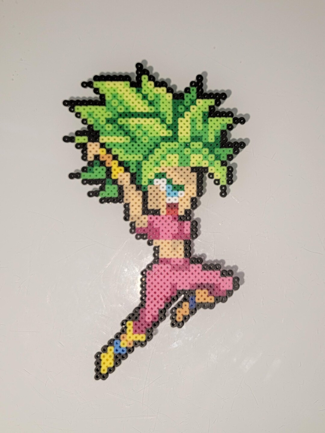 Legendary Super Sayian Kefla - Pixel Art - Made From Perler Beads - Etsy