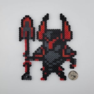 Shovel Knight - Black Knight - Pixel Art - Made From Perler Beads - Etsy