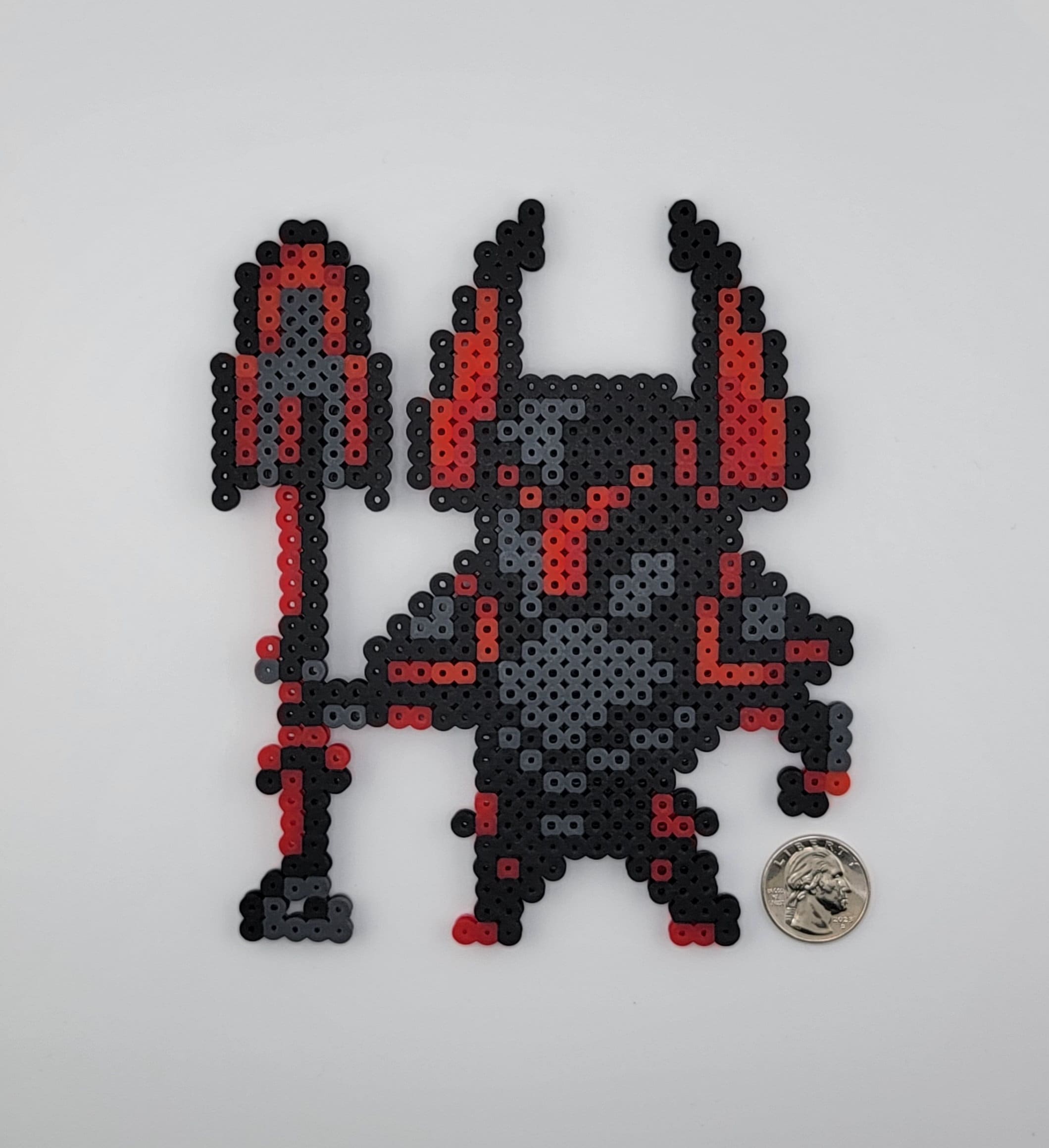 Shovel Knight - Black Knight - Pixel Art - Made From Perler Beads - Etsy