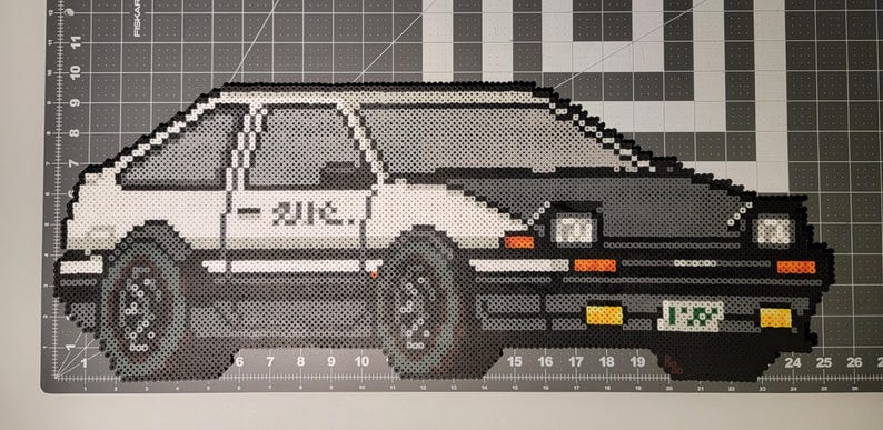 Initial D - Toyota AE86 Trueno - Pixel Art - Made From Perler Beads - Etsy