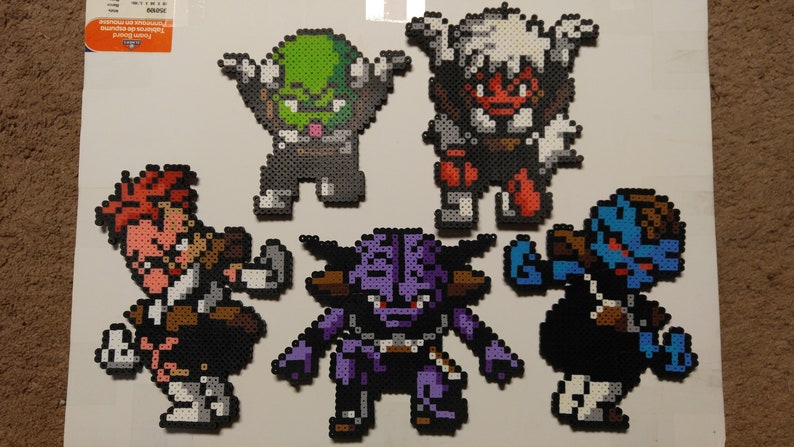 Ginyu Force - DBZ - Pixel Art - Made From Perler Beads - Etsy