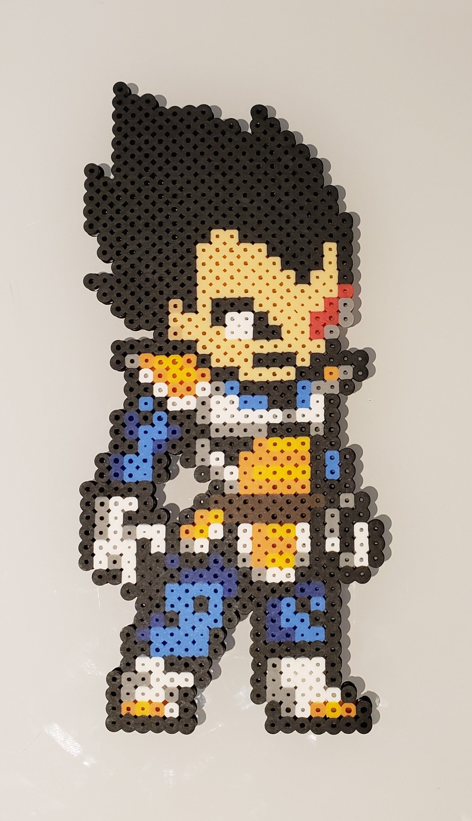 Vegeta With Scouter - Pixel Art - Made From Perler Beads - Etsy