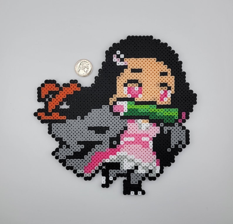 Nezuko Kamado Pixel Art Made From Perler Beads - Etsy Australia