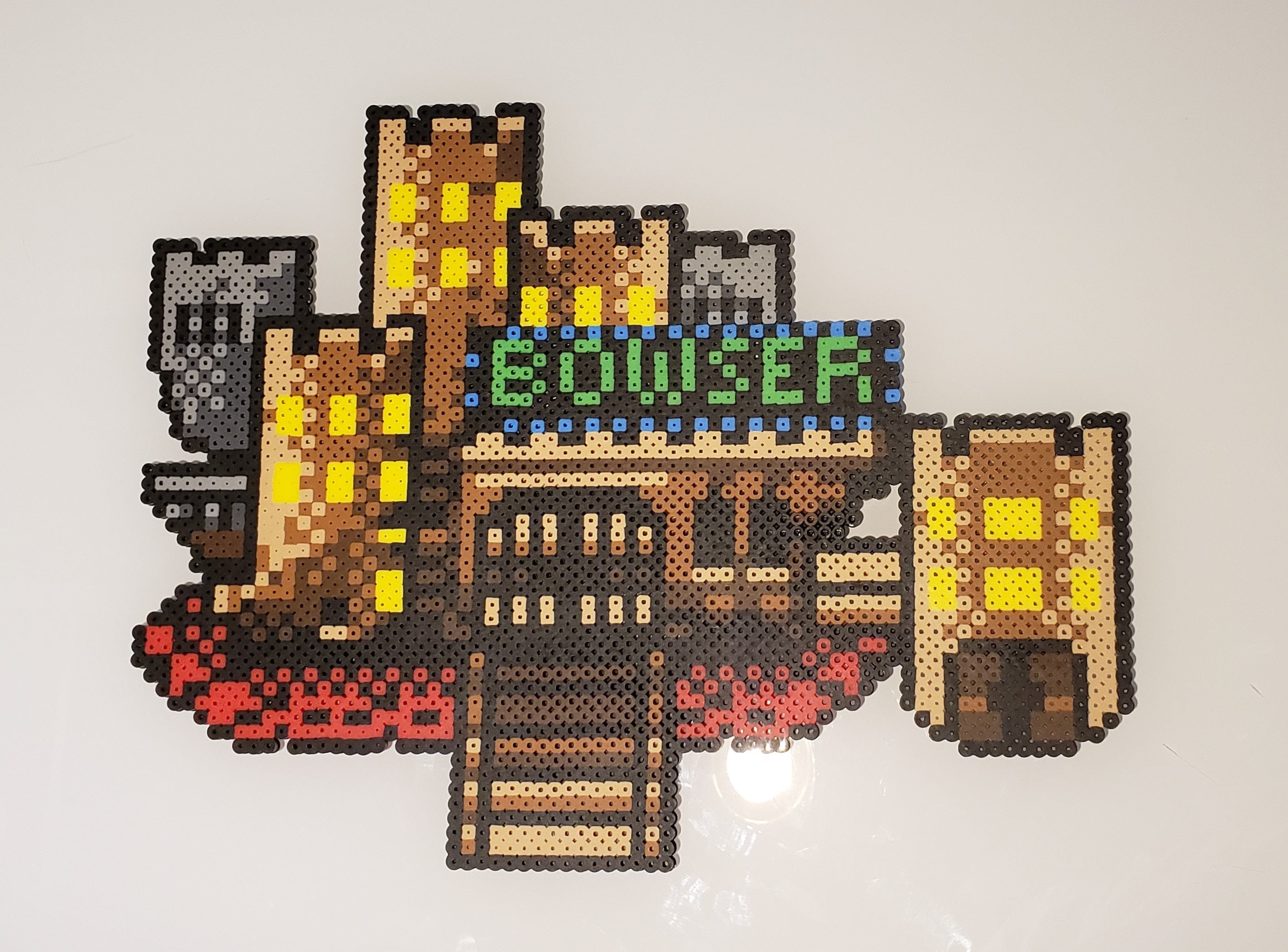 Bowser Castle - SNES 16bit - Pixel Art - Made From Perler Beads - Etsy