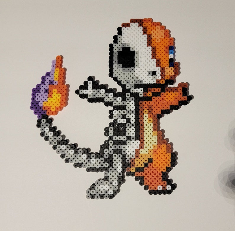 Dead Charmander - Pokemon - Pixel Art - Made From Perler Beads - Etsy