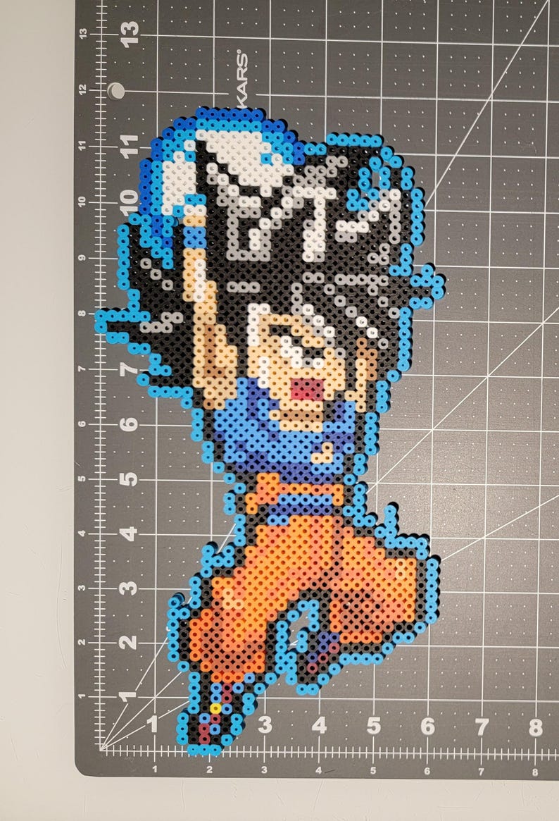 Goku Spirt Bomb - DBZ - Pixel Art - Made From Perler Beads - Etsy