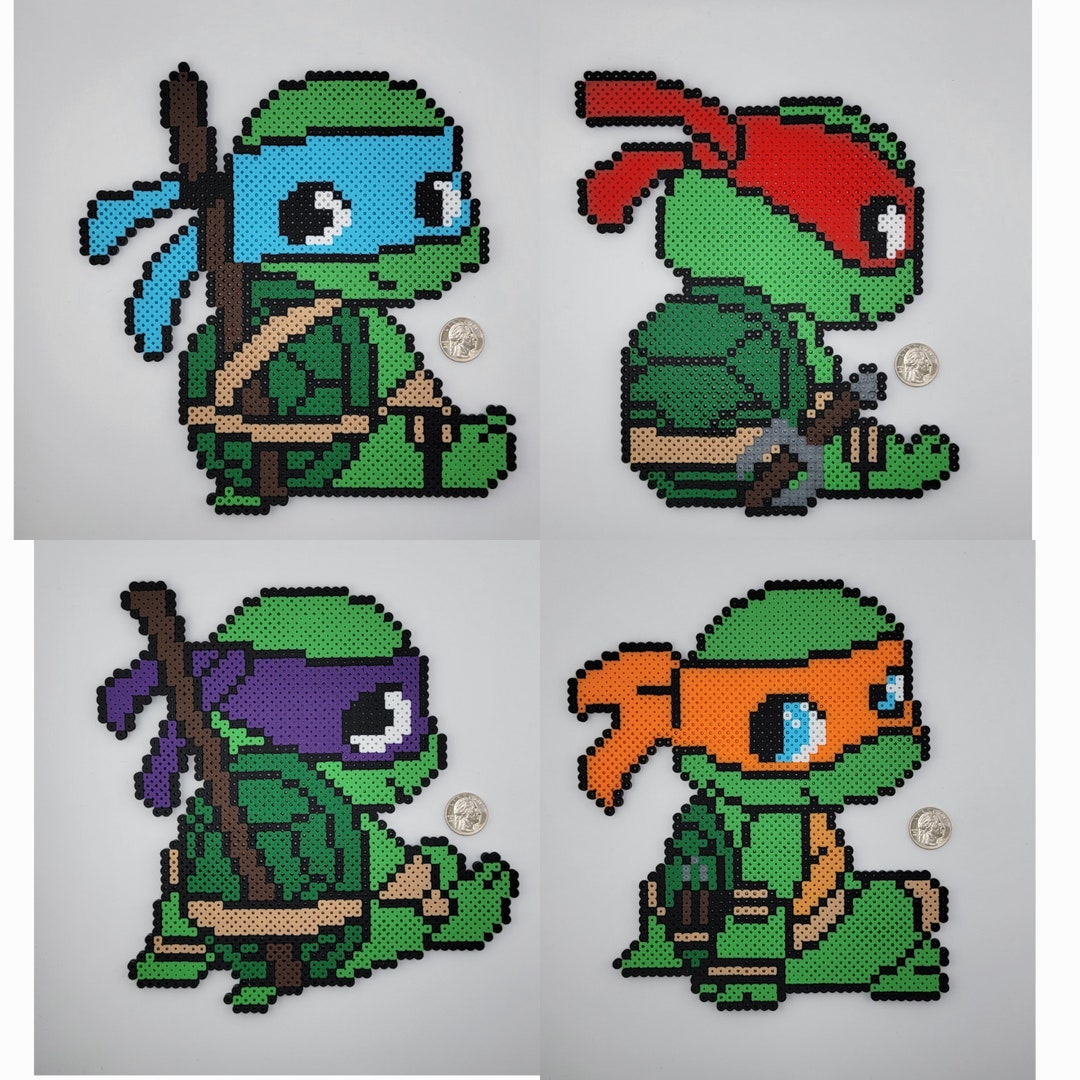 Teenage Mutant Ninja Turtles - Pixel Art - Made From Perler Beads - Etsy