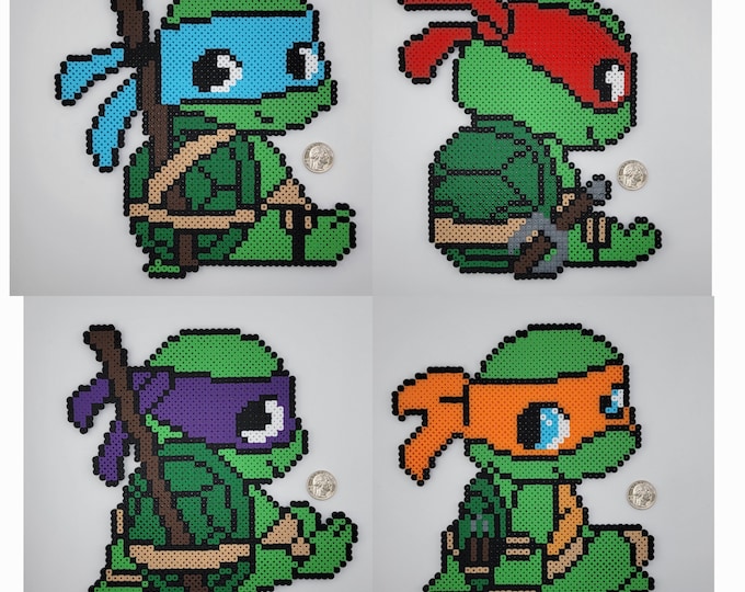 Teenage Mutant Ninja Turtles - Pixel Art - Made From Perler Beads - Etsy