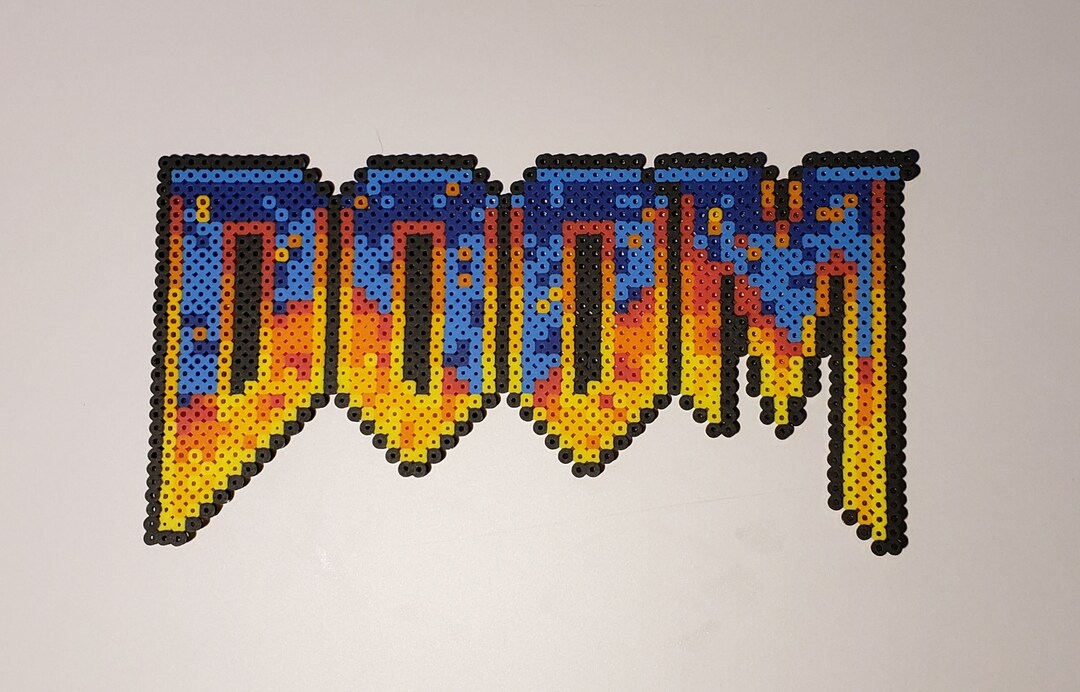 DOOM - SNES 16bit - Pixel Art - Made From Perler Beads - Etsy