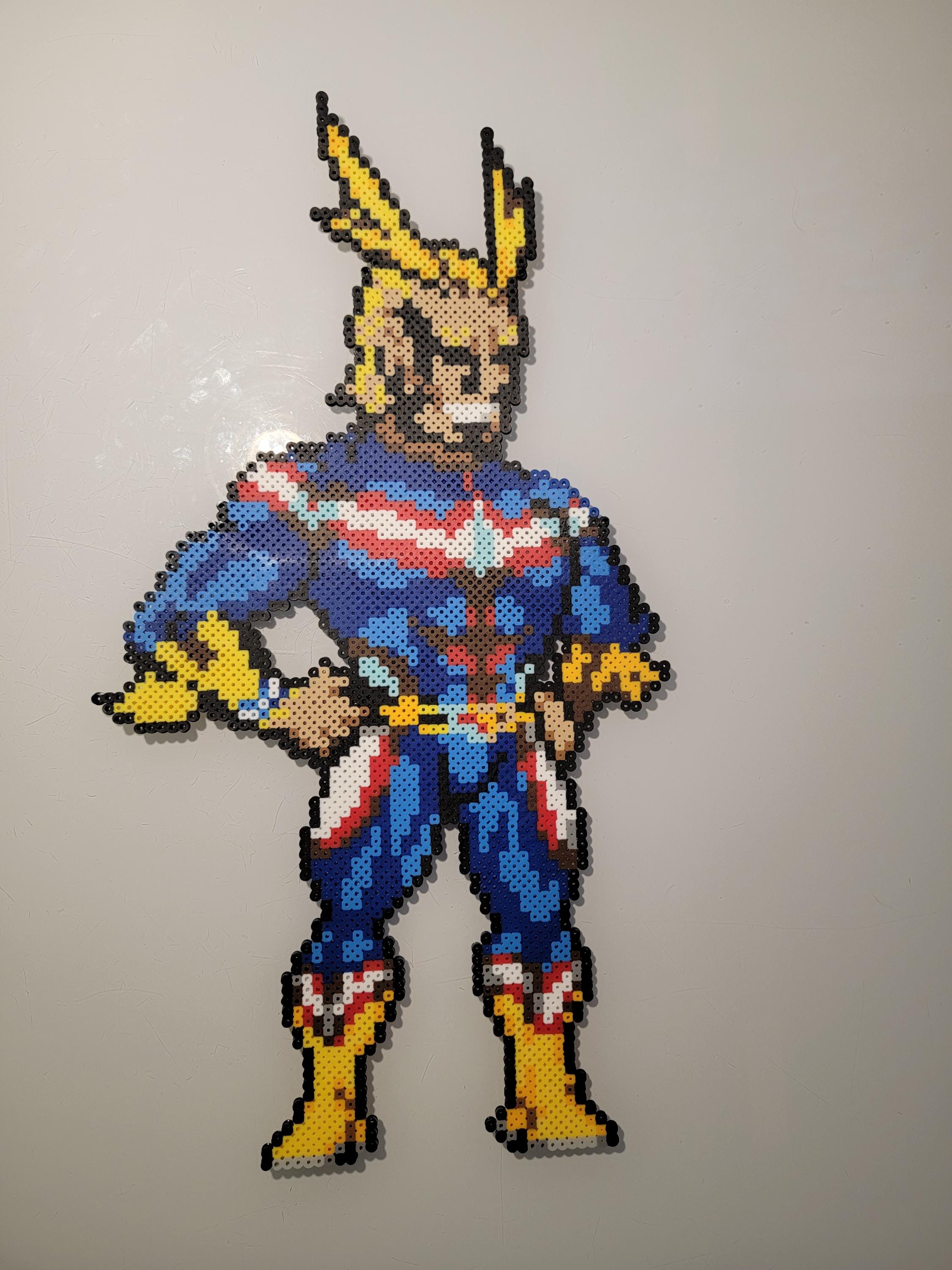 Large All Might - Pixel Art - Made From Perler Beads - Etsy