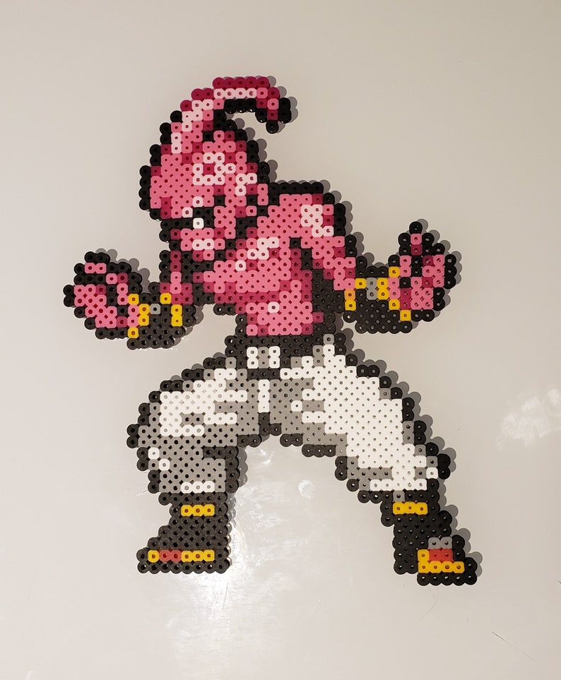 Kid Buu DBZ Pixel Art Made From Perler Beads - Etsy