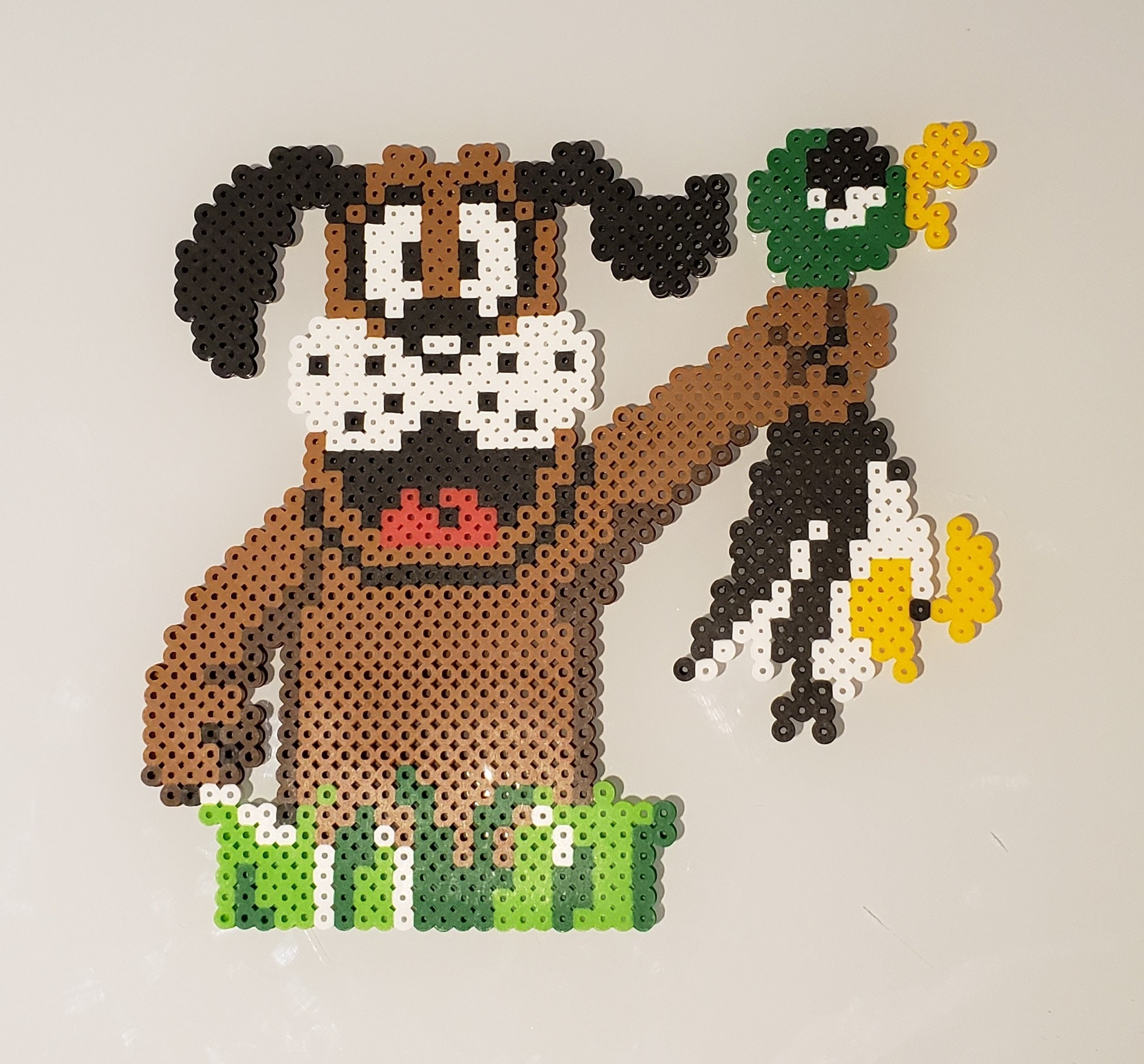 Duck Hunt Dog With Duck - NES - 8bit - Pixel Art - Made From Perler ...