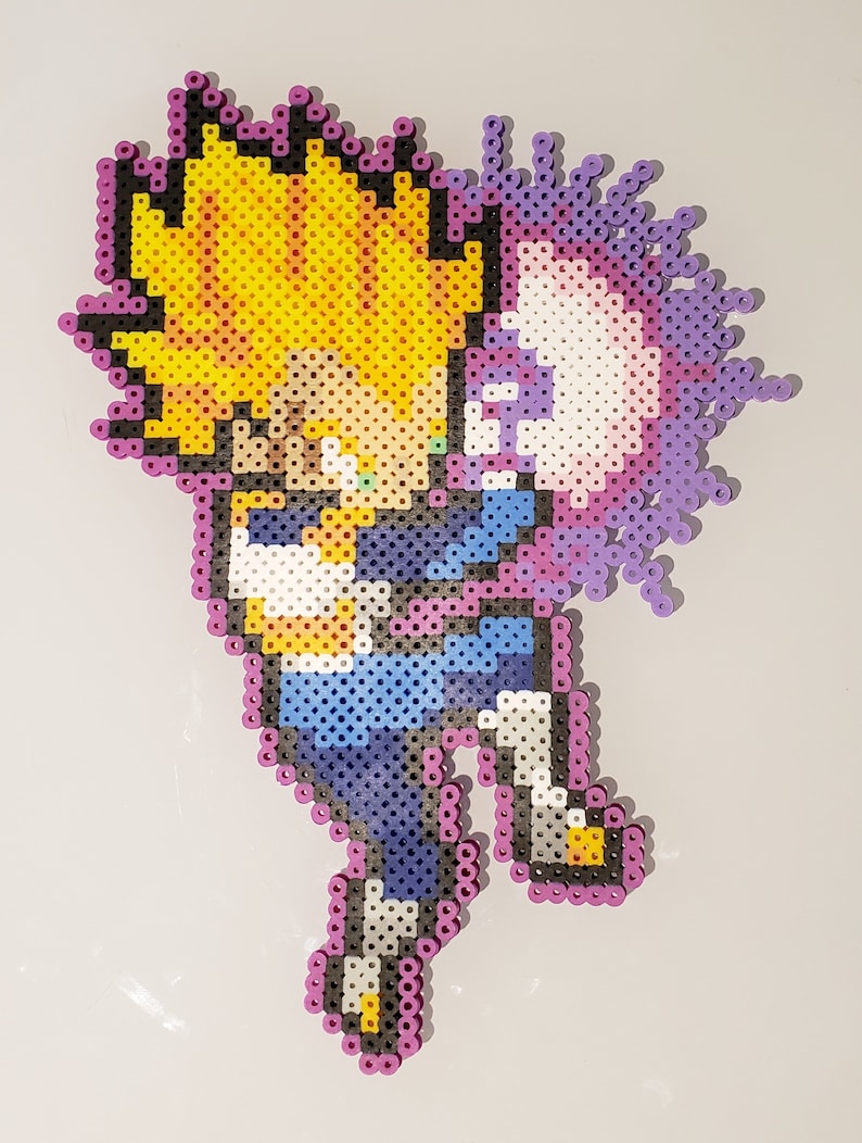Super Saiyan Vegeta Galick Gun - Pixel Art - Made From Perler Beads - Etsy
