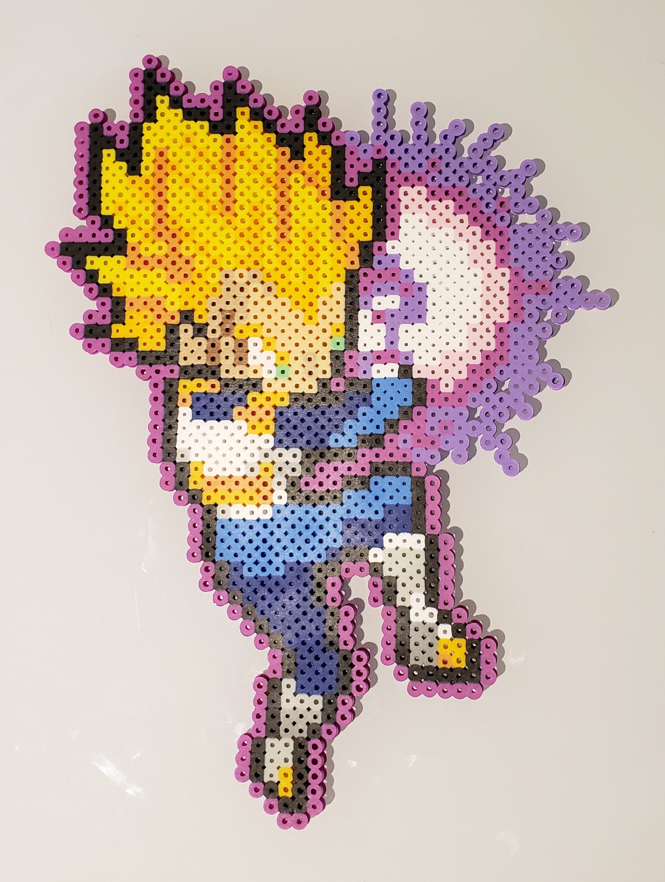 Super Saiyan Vegeta Galick Gun - Pixel Art - Made From Perler Beads - Etsy