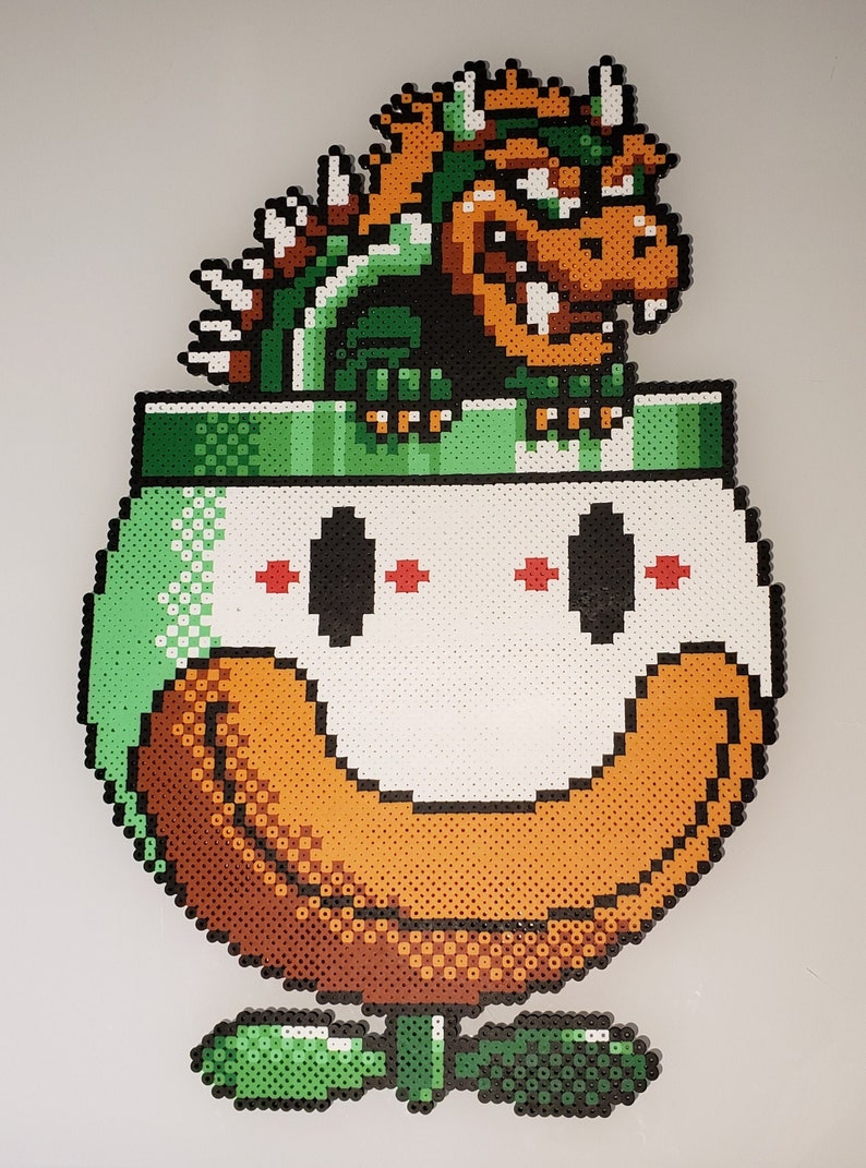 Super Mario World Bowser - SNES - Pixel Art - Made From Perler Beads - Etsy