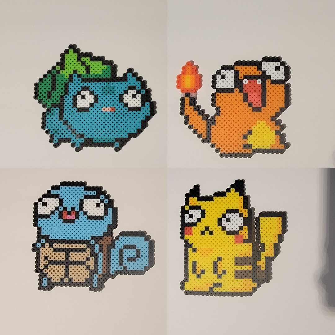 Derpy Pokemon - Bulbasaur, Charmander, Squirtle, Pikachu - Pixel Art ...