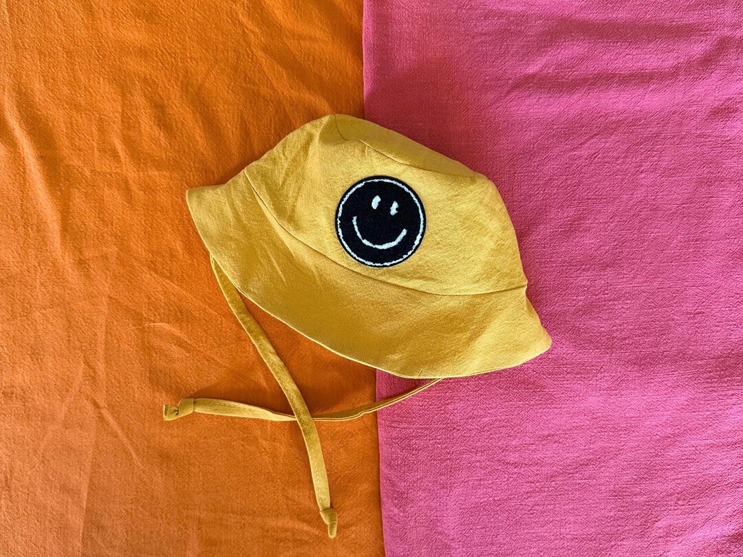 Smiley Bucket Hats | 3 Bold Colors | Sizes 0-3 to Child - Etsy