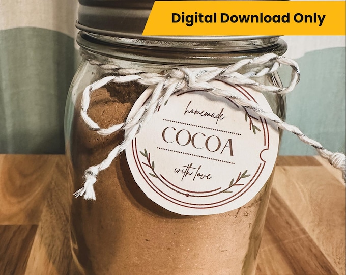Homemade Hot Cocoa Labels & Recipe (digital Download) - Etsy