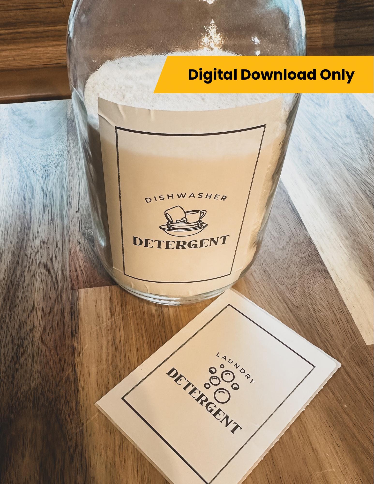 Dishwasher & Laundry Detergent Labels (digital Download) - Etsy