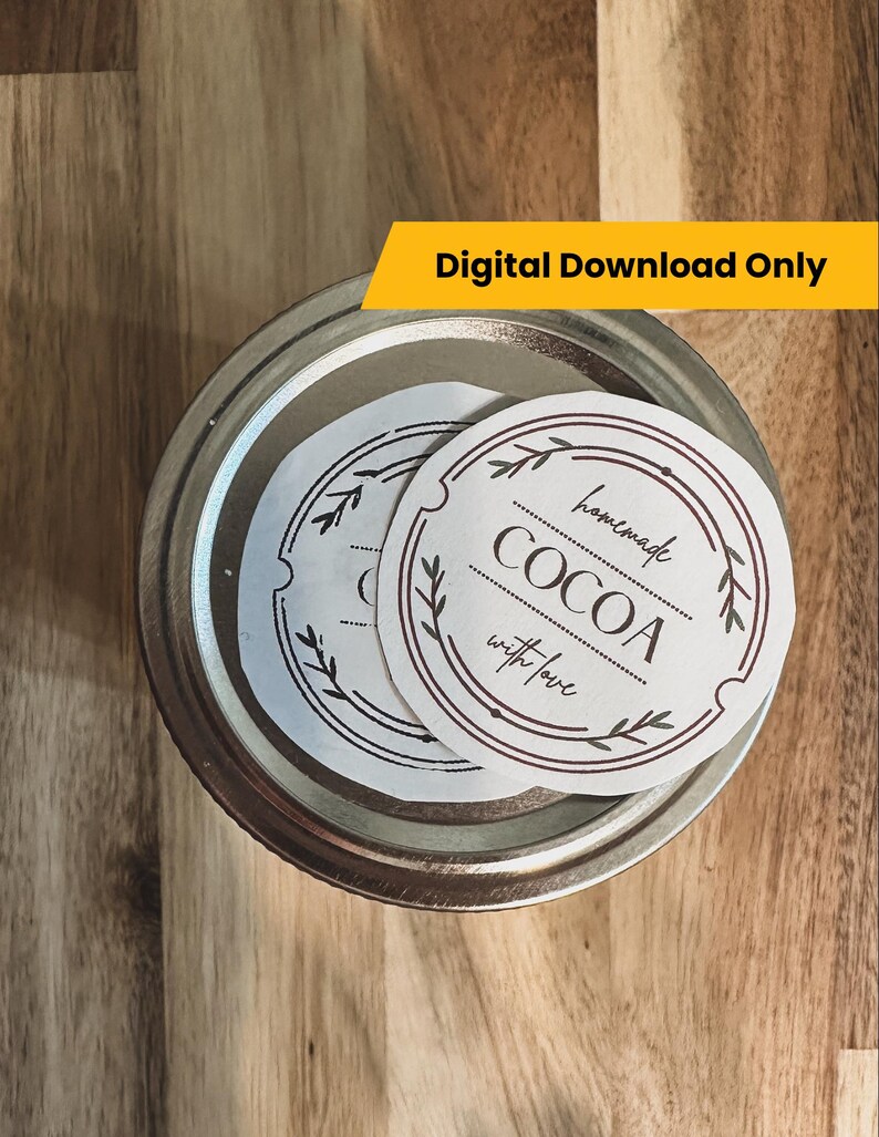 Homemade Hot Cocoa Labels & Recipe (digital Download) - Etsy