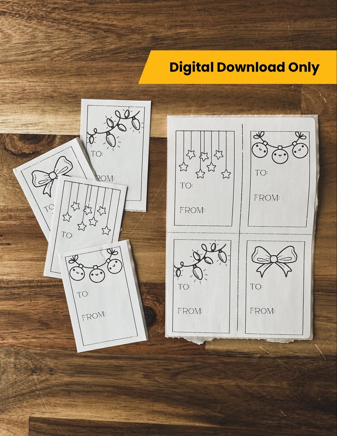 Gift Tag Labels (digital Download) - Etsy