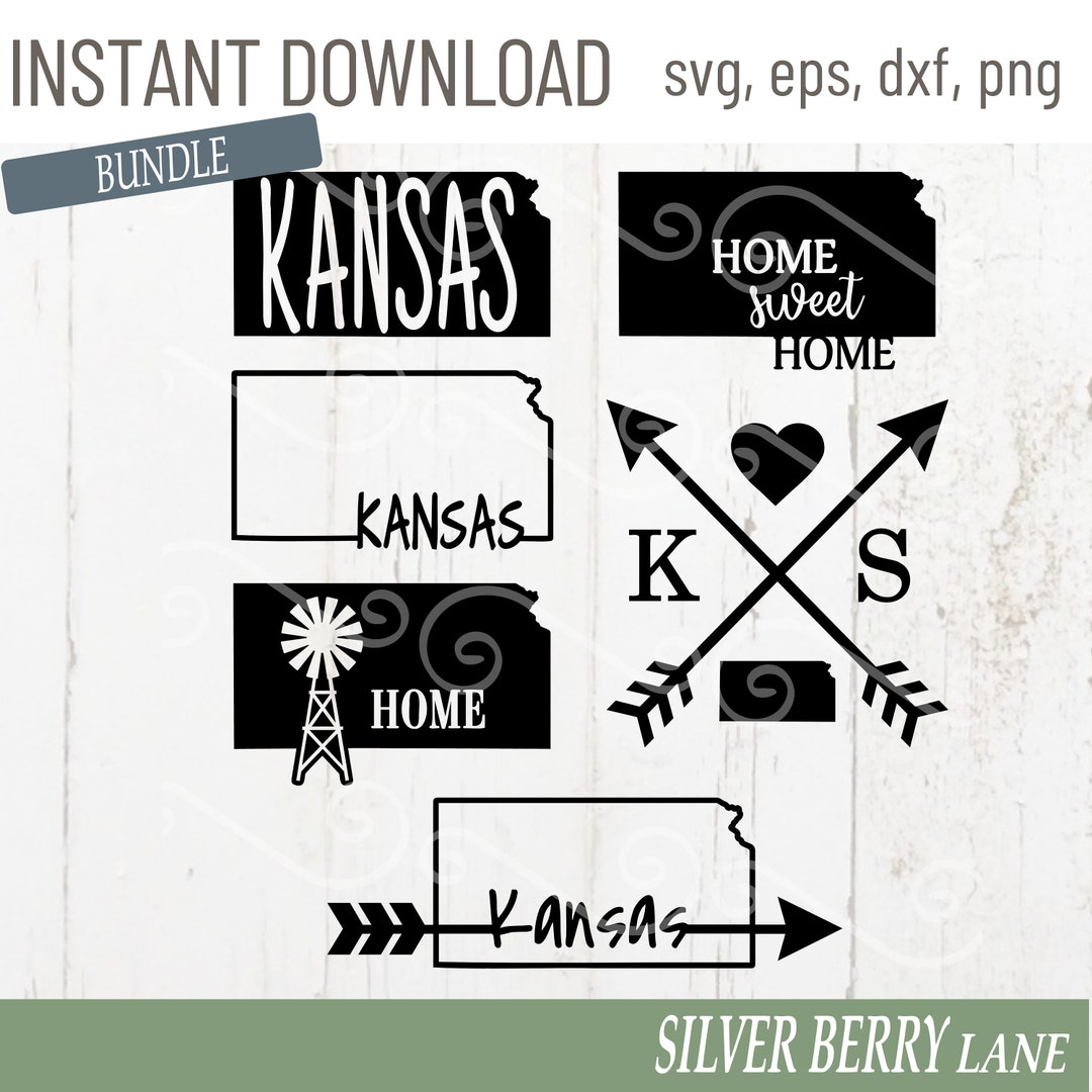 Kansas Svg-kansas State Svg-kansas Bundle-kansas Shirt-ks Svg-states ...