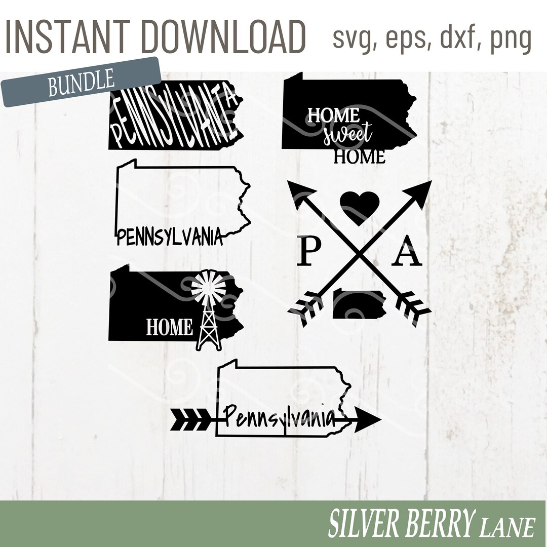 Pennsylvania Svg-pennsylvania State Svg-pennsylvania Bundle ...