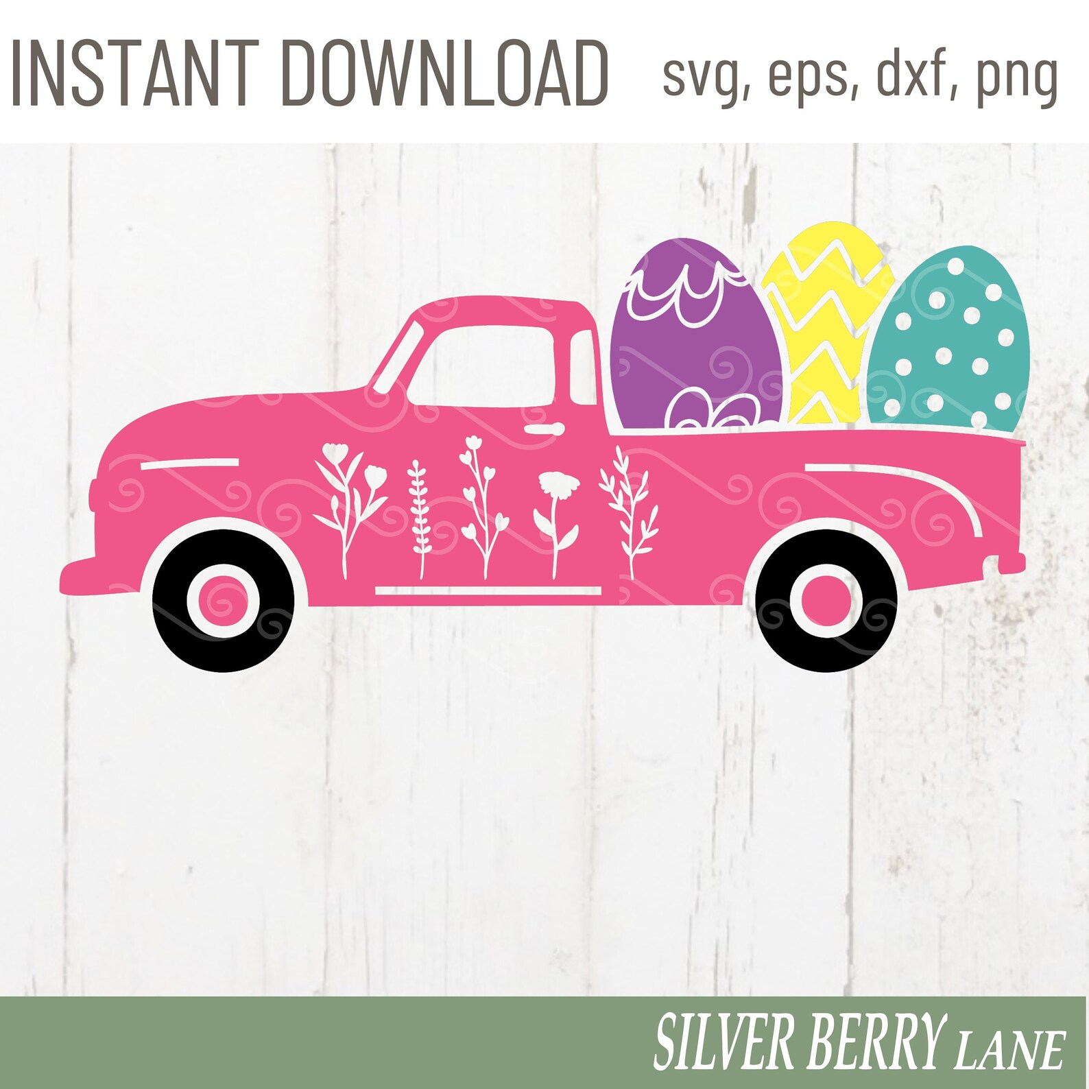Old Truck Easter Egg SVG, Spring Truck Svg-easter Eggs Svg-spring ...