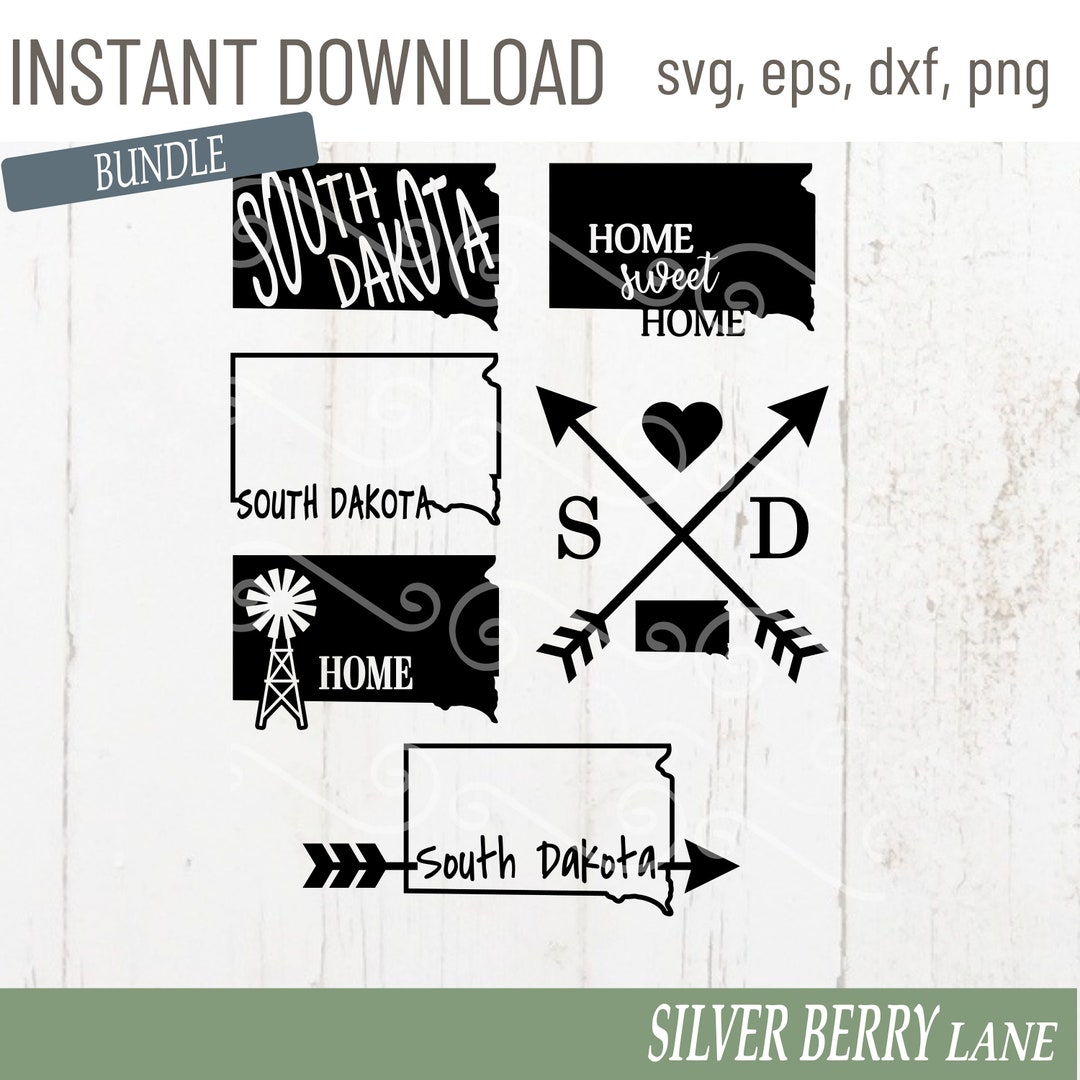 South Dakota Svg-south Dakota State Svg-south Dakota Bundle-south ...