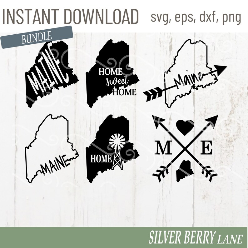 Maine Svg-maine State Svg-maine Bundle-maine Shirt-me Svg-states Svg ...