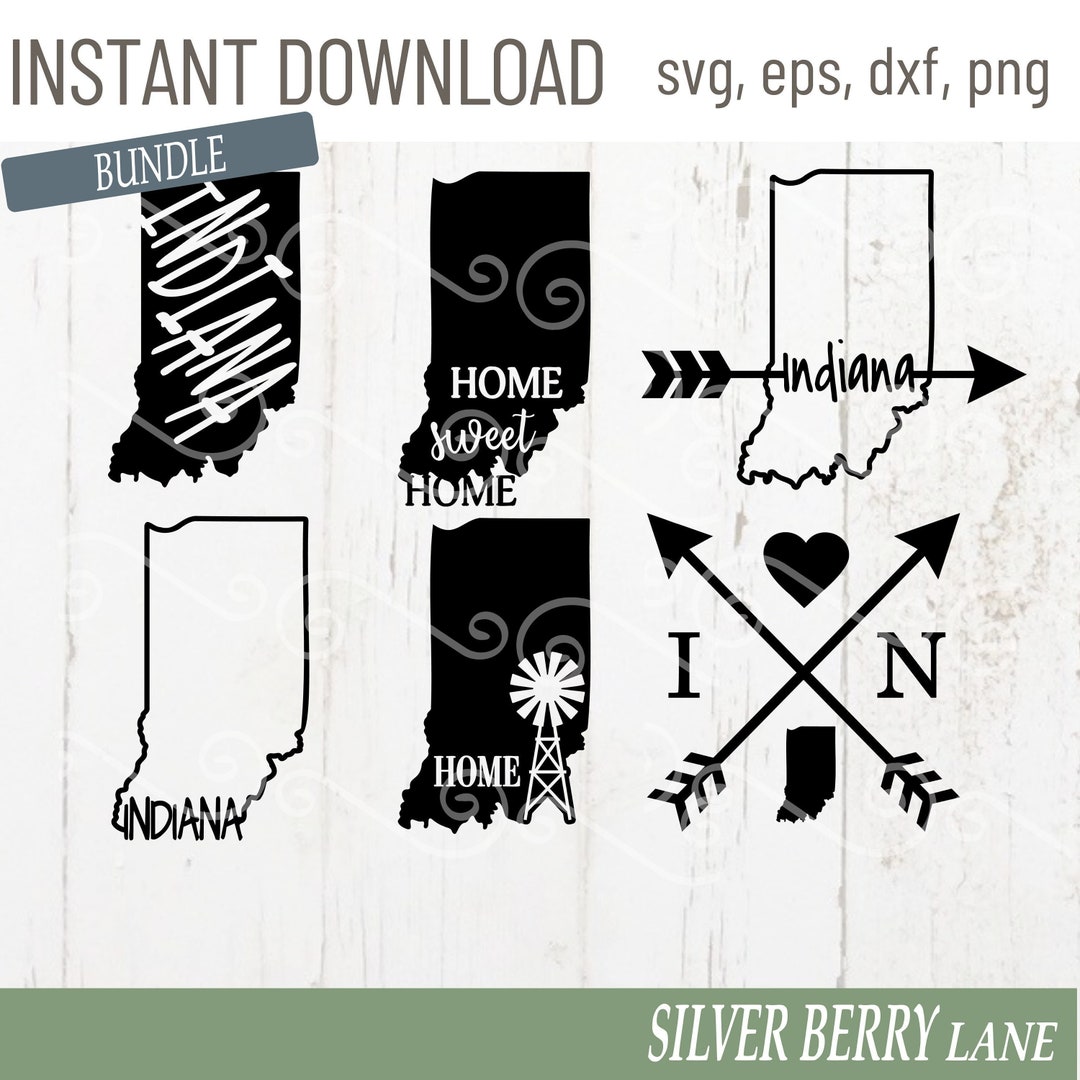 Indiana Svg-indiana State Svg-indiana Bundle-indiana Shirt-in Svg ...