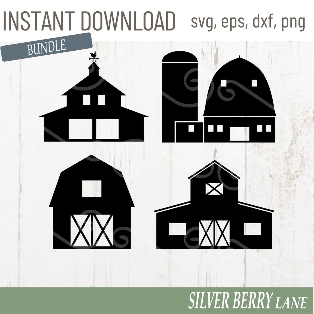 Paquete de barn svg-Farmhouse Barns svg-Farm Barn svg-Barn Rooster svg ...